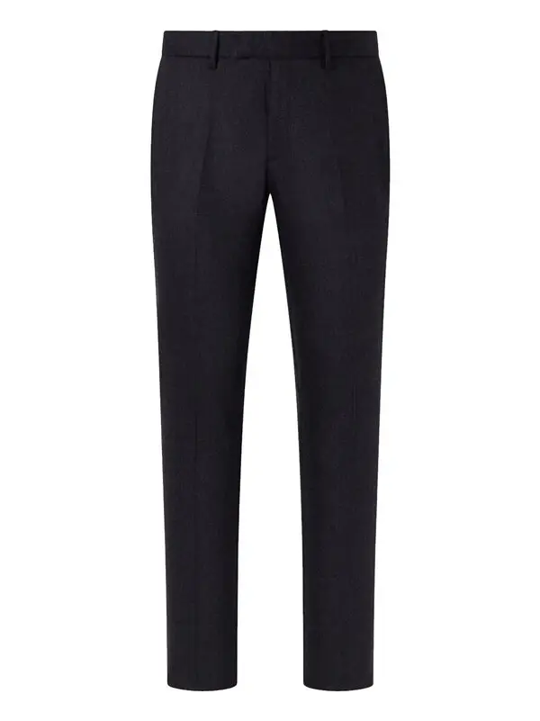 Sunspel Straight-leg Stretch Wool-blend Flannel Trousers - Gray