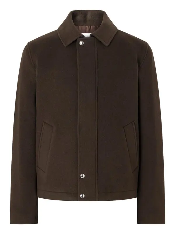 Mr P. Wool-felt Blouson Jacket - Brown