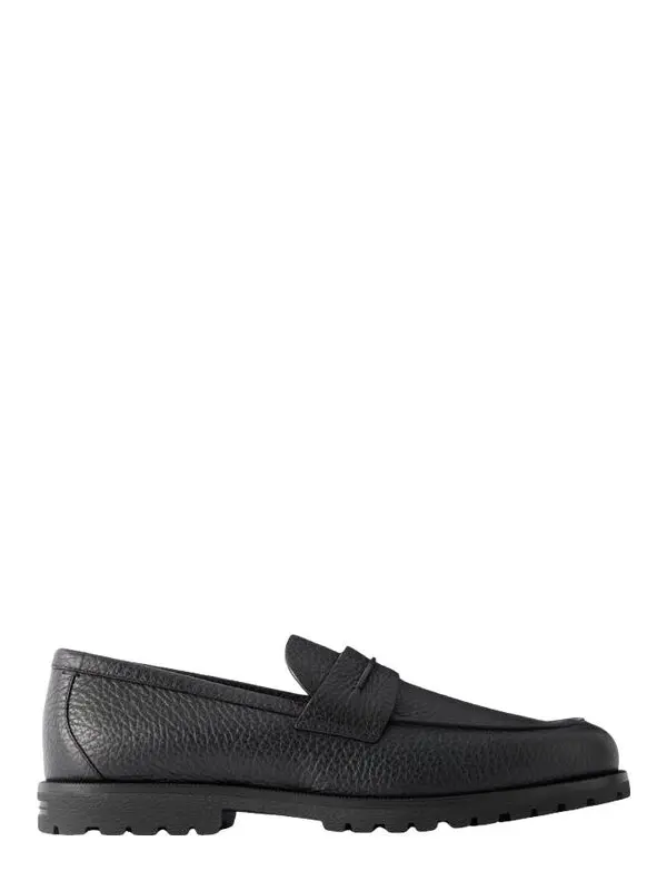 Zegna Full-grain Leather Loafers - Black