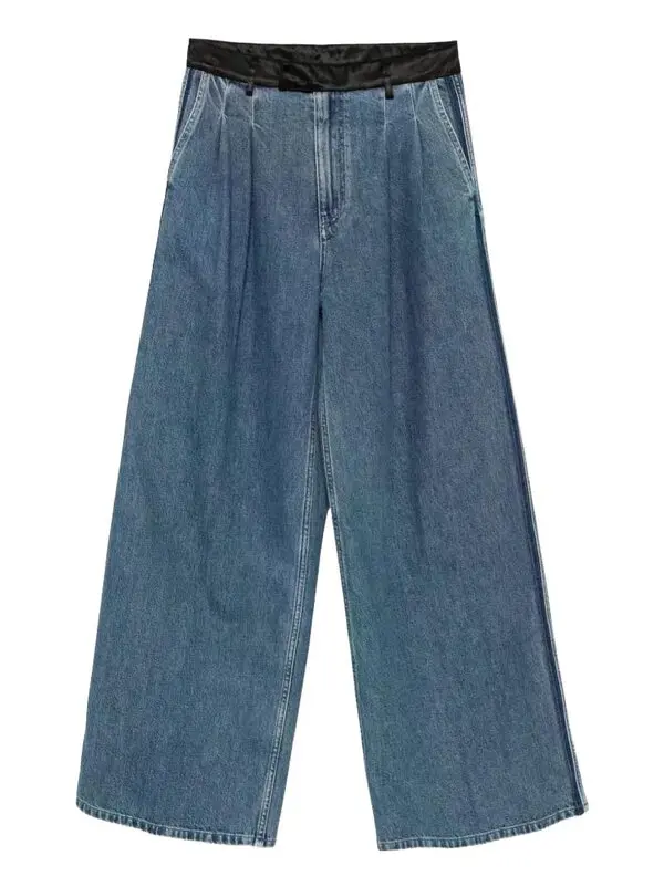 FORTE_FORTE Pleated Wide-leg Jeans - Blue
