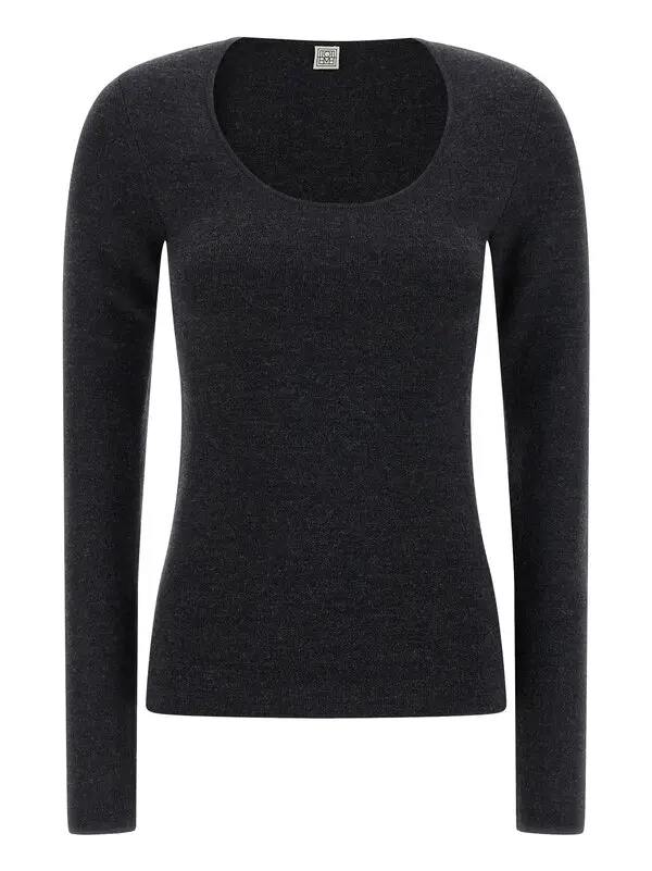 TOTEME Compact Knit' Sweater - Gray