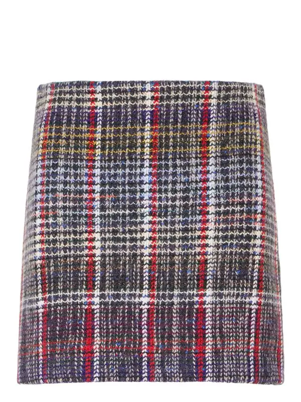 Missoni Checked Metallic Crochet-knit Mini Skirt - Grape