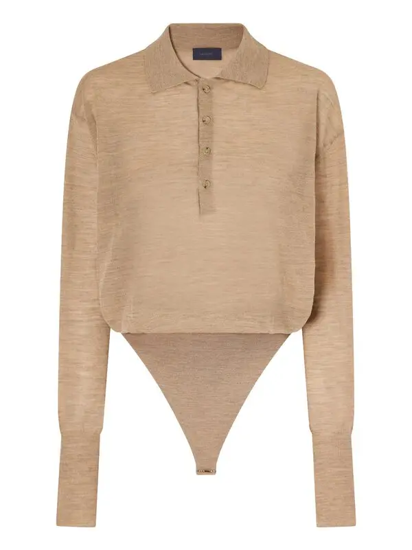 HAIKURE Millie Stretch-knit Jersey Bodysuit - Brown