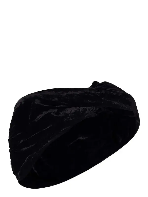 Rick Owens Twist Donut Cropped Crushed Velvet Cape - Black