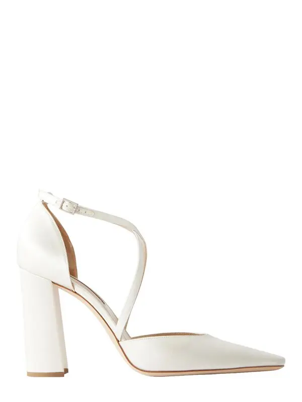 DANIELLE FRANKEL Joan 100 Satin Pumps - Neutrals