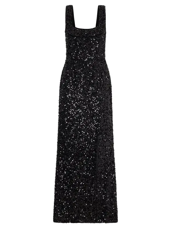 Elie Saab Sequined Gown - Black