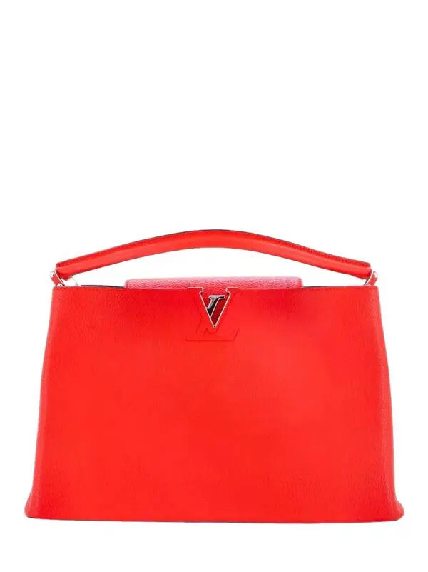 LOUIS VUITTON Capucines Bag Leather Mm Satchel - Red