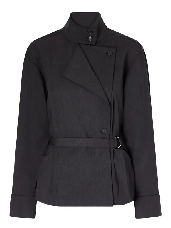 TWP The Last Chapter Belted Wool-blend Twill Jacket - Gray