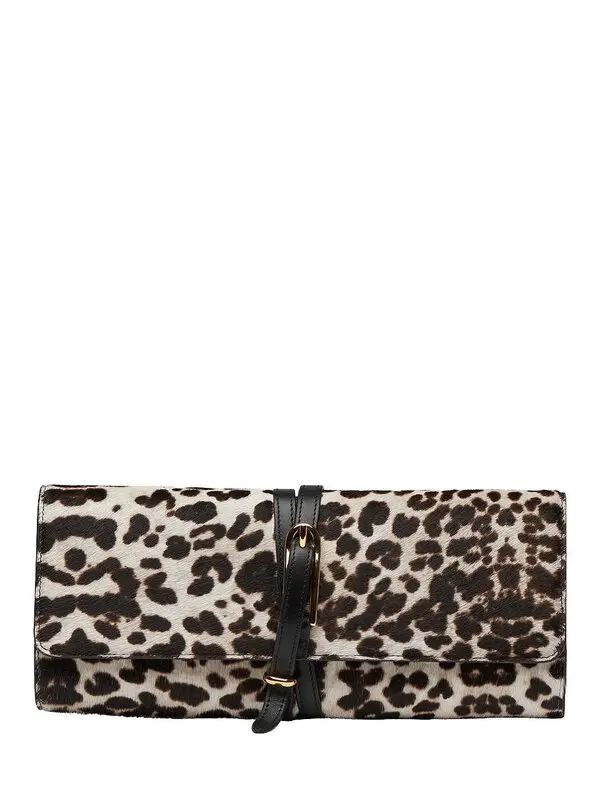 LIFFNER Belted Clutch In Multi - Leopard