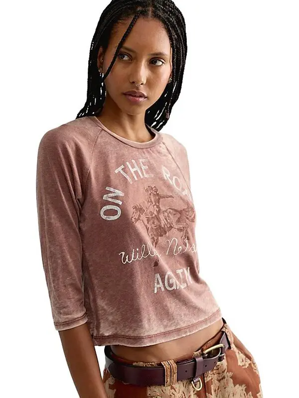 Daydreamer On The Road Again Burnout Tee - Brown