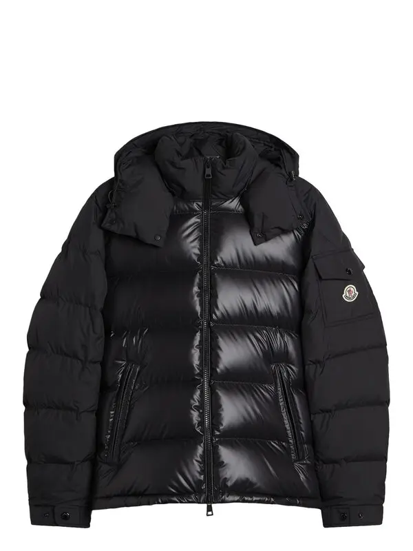 Moncler Maya Mixed Materials Padded Jacket - Black
