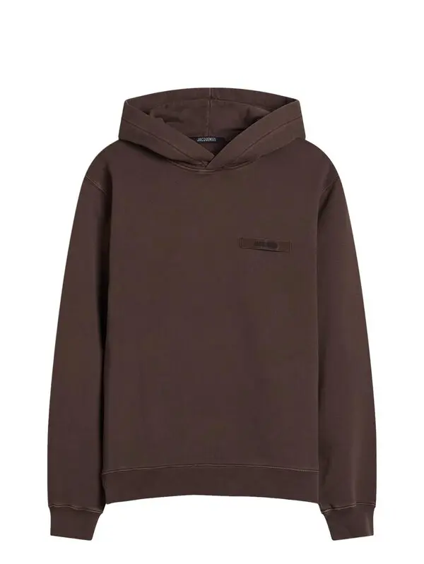 Jacquemus Grosgrain Logo Hoodie - Brown