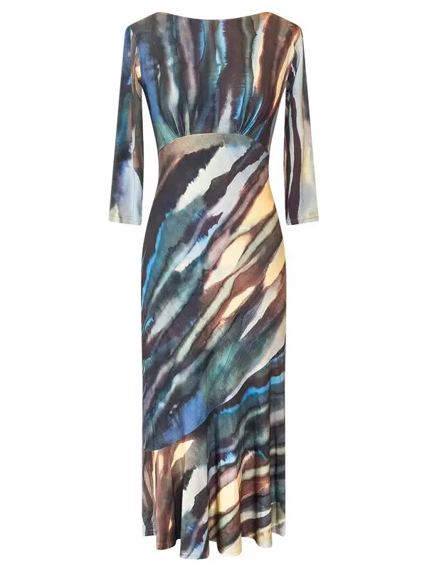 ALIE STREET LONDON Maxine Asymmetric Dress Ocean - Blue