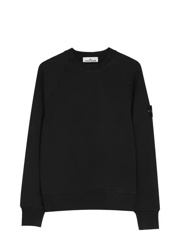 Stone Island Logo Sweatshirt By - Black