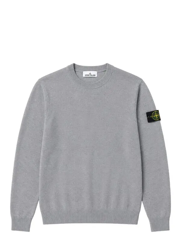 Stone Island Sweater With Logo By - Grey
