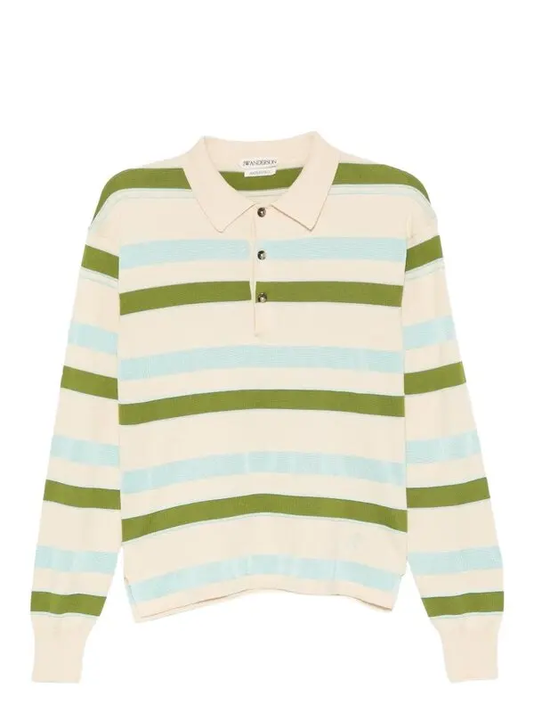 JW Anderson Cotton And Wool Polo Shirt - White
