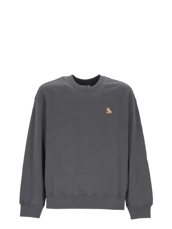 Maison Kitsuné Chillax Fox Cotton Sweatshirt - Grey