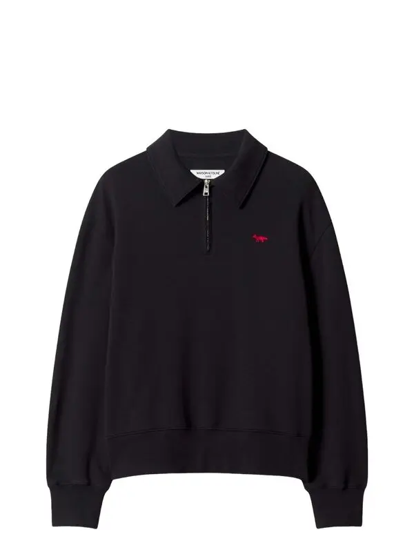 Maison Kitsuné Profile Fox Cotton Sweatshirt - Black