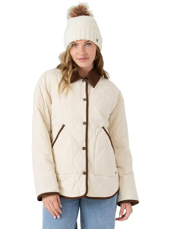 Roxy Nyvea Quilted Barn Jacket - Fog
