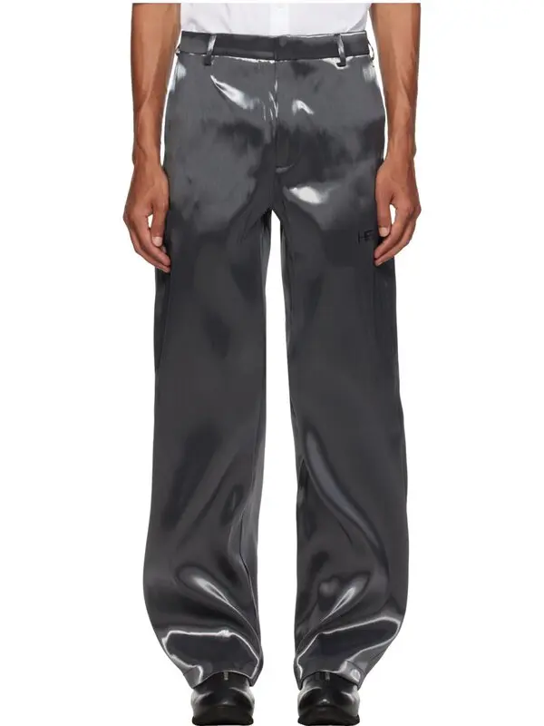 HELIOT EMIL Liquid Metal Trousers - Silver