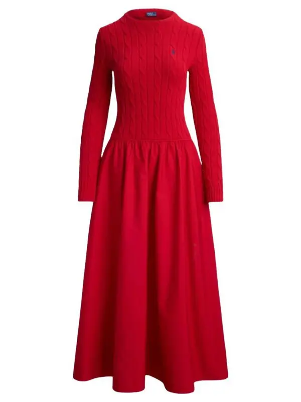 Polo Ralph Lauren Cable-knit Maxi Dress - Red