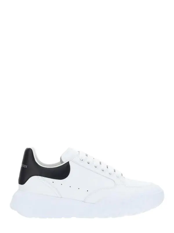 Alexander McQueen Logo Embossed Lace-up Sneakers - White