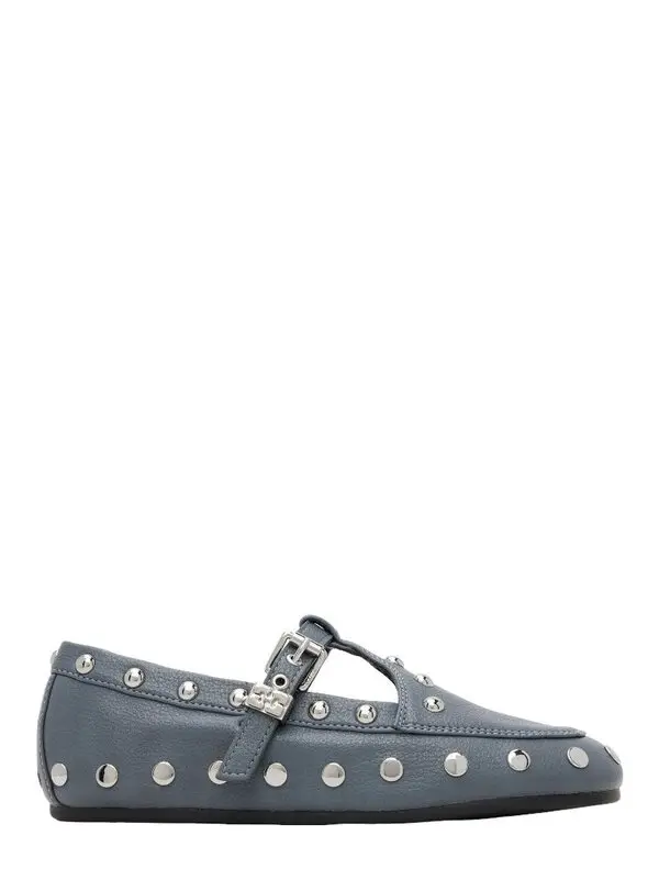 GANNI Round-toe Flats - Blue