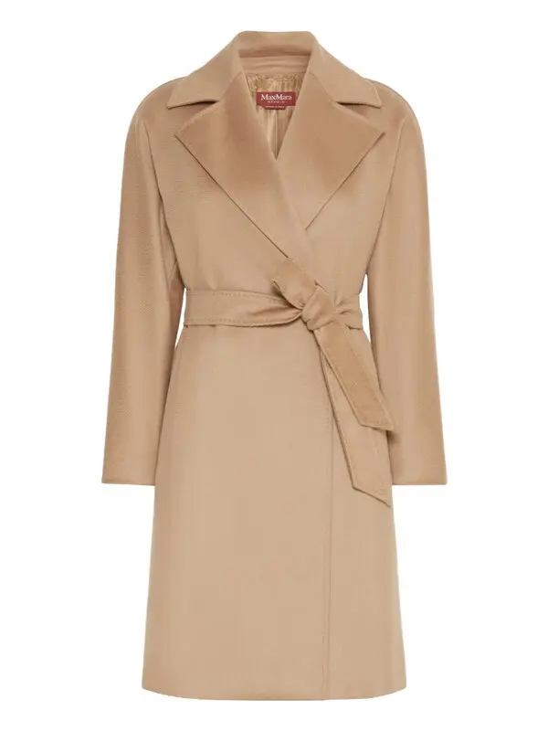 Max Mara Dravenna Belted Waist Coat - Camel