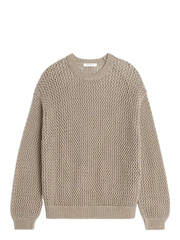 Maison Kitsuné Large Open Knit Jumper - Beige
