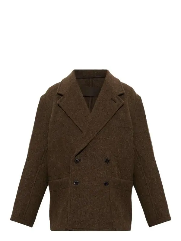 LEMAIRE Boxy Double-breasted Blazer - Brown