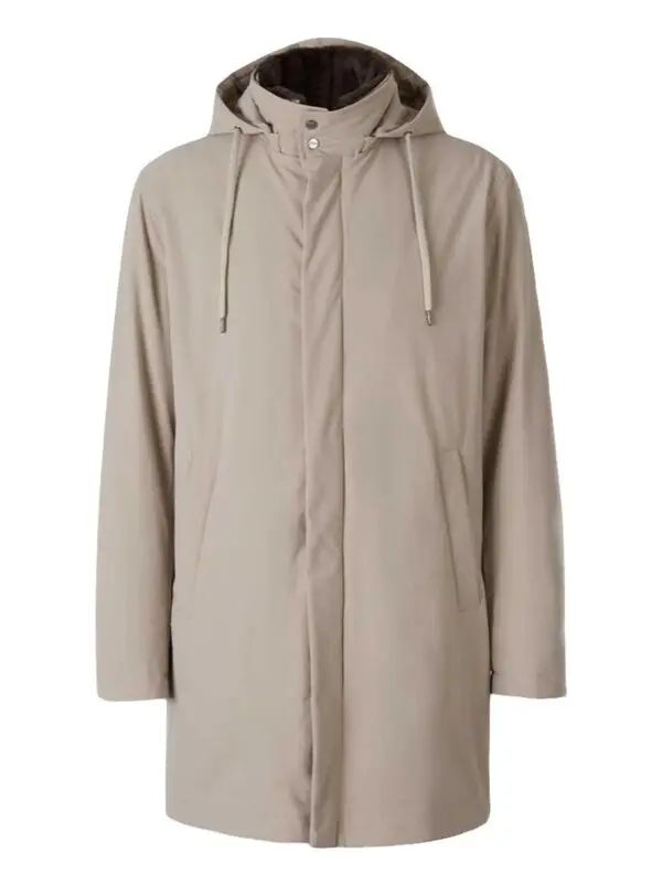 Herno Drawstring Padded Coat - Light Brown