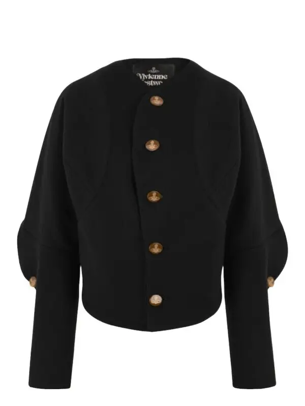 VIVIENNE WESTWOOD Buttoned Crewneck Cardigan - Black