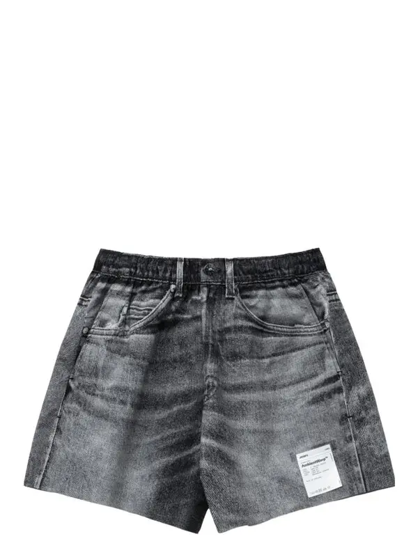 Satisfy Tag Detail Shorts - Black