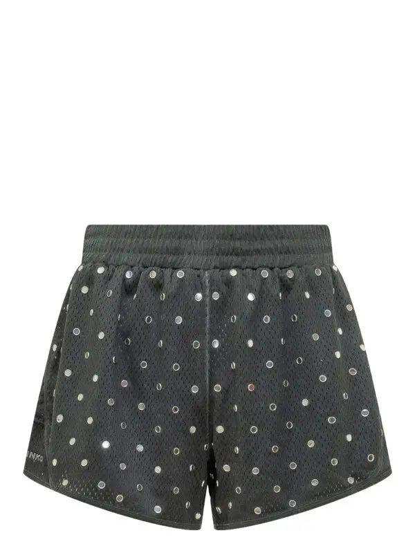 Pinko Esperia Embellished Mesh Shorts - Black