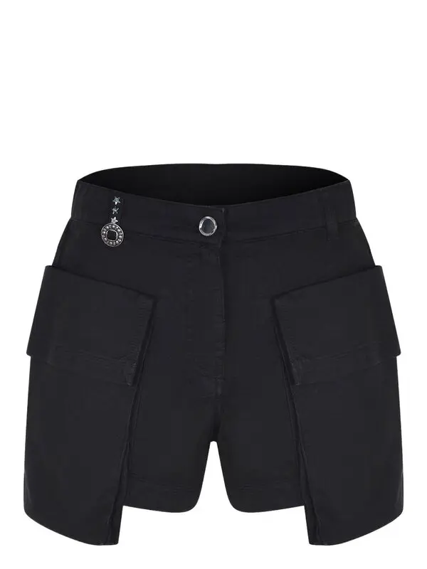 Pinko Charm-detailed Flap-pocket Shorts - Black