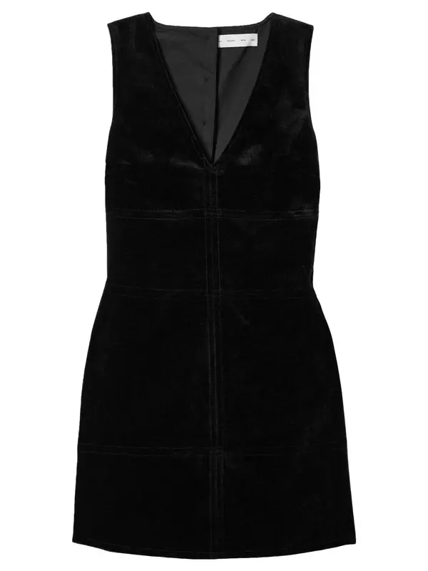 Proenza Schouler Paneled Velvet Mini Dress - Black