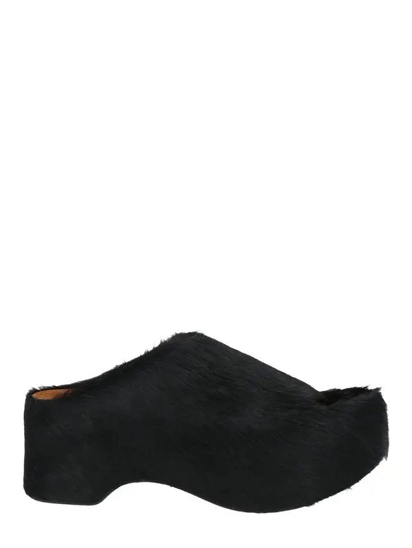 Marni Minimalist Cowhide Sandals - Black
