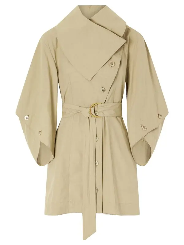 Zimmermann Valiant Utility Cotton-gabardine Mini Dress - Nude