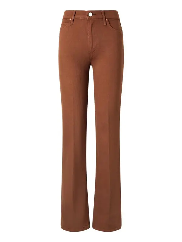 MOTHER The Kick It High-rise Straight-leg Jeans - Brown