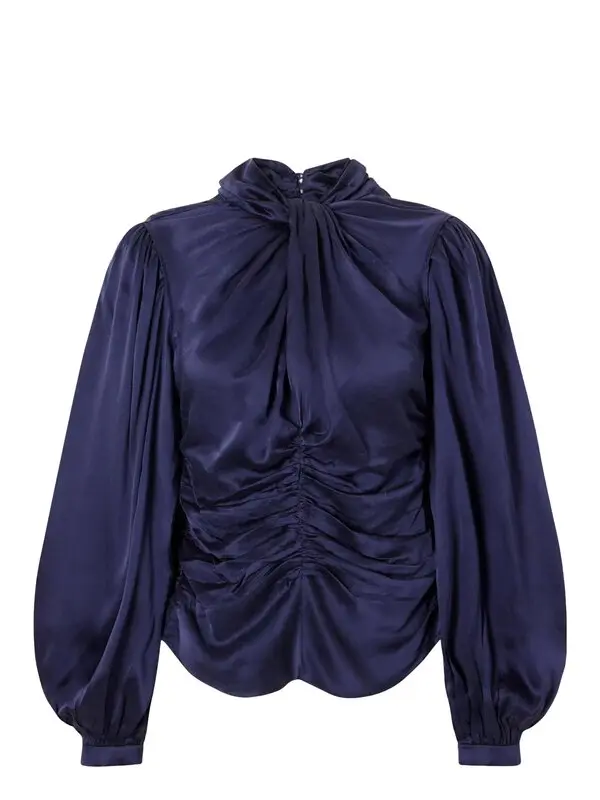 Isabel Marant Étoile Ruched Silk-satin Blouse - No