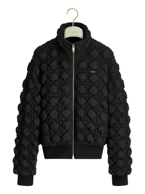 Dior Zipped Macrocannage Jacket - Black