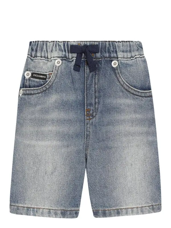 Dolce & Gabbana Denim Bermuda Shorts With Saltpepper Wash - Multi-color