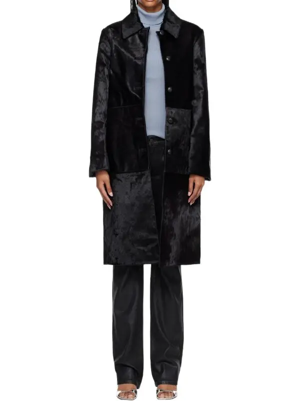 RÓHE Lapel Coat - Black