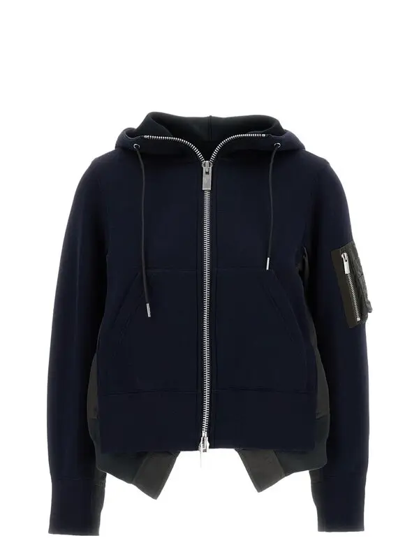 Sacai Long-sleeve Hoodie - Blue