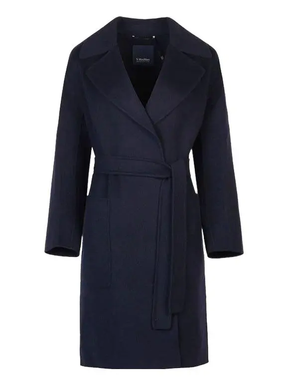 Max Mara Long-sleeved Coat - Midnight Blue