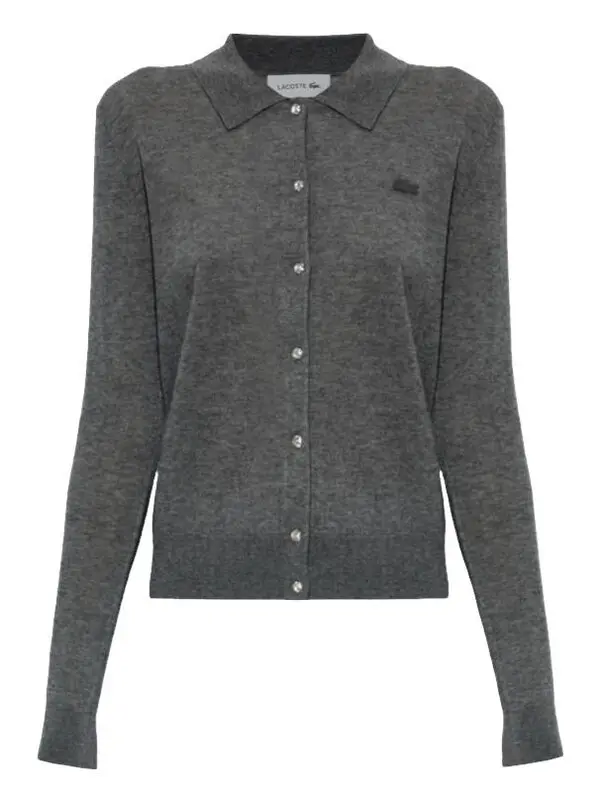 Lacoste Long-sleeve Cardigan - Grey
