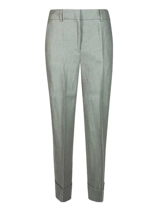 Incotex Arlys Cuffed Tailored Trousers - Green