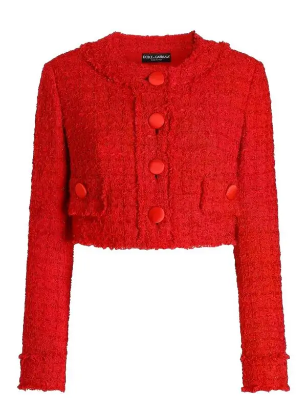 Dolce & Gabbana Short Tweed Jacket - Red