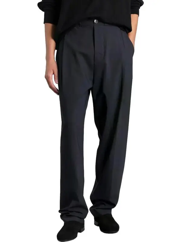 ANIPS Pleated Straight-leg Trousers - Blue