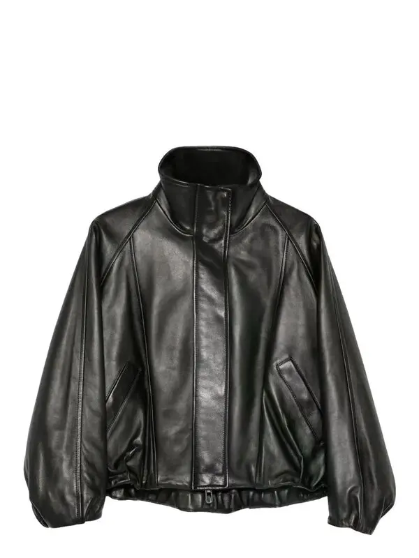 DUNO High-neck Panelled Coat - Black